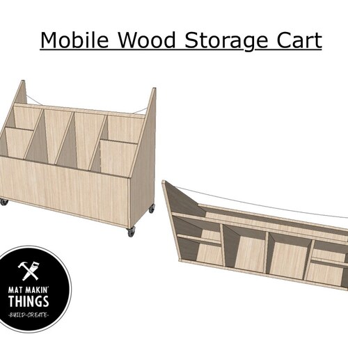 Mobile Wood Storage Cart Build Plans - Etsy