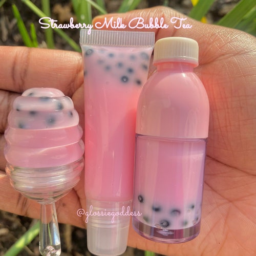 Bubble Tea Lipgloss Boba Tea Lipgloss Matcha Green Tea - Etsy Canada