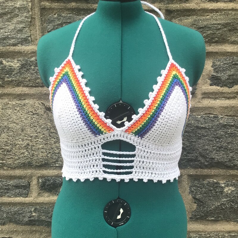 Rainbow Crop Top - Etsy