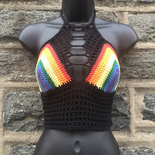 Rainbow Crop Top - Etsy