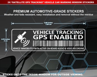 2 Pack GPS Alarm System Warning Decal Security Sticker Vinyl - Etsy