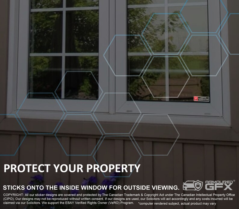 2x Property Security Home Alarm Window Stickers Decals - Etsy