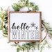 Hello Winter | Interchangeable Farmhouse Frame | Gift | Seasonal Decor ...