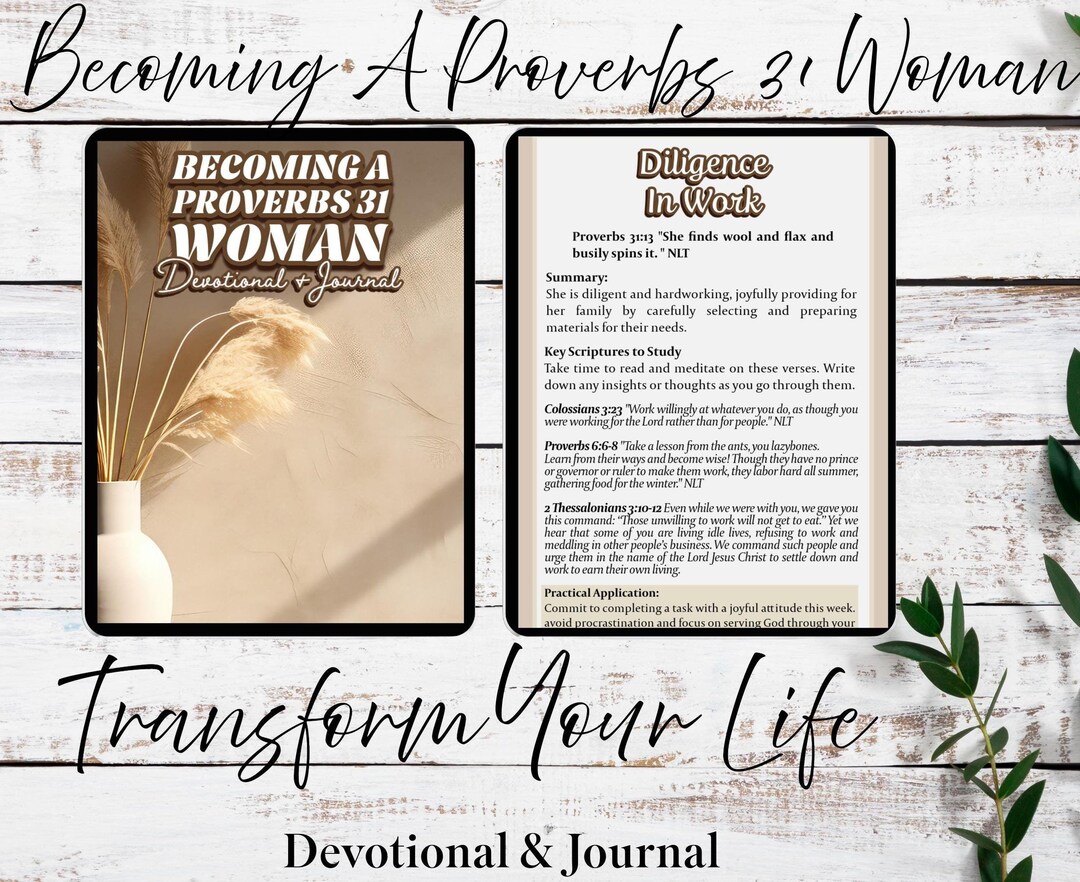 Proverbs 31 Woman Devotional Journal: Faith-based Spiritual Growth ...