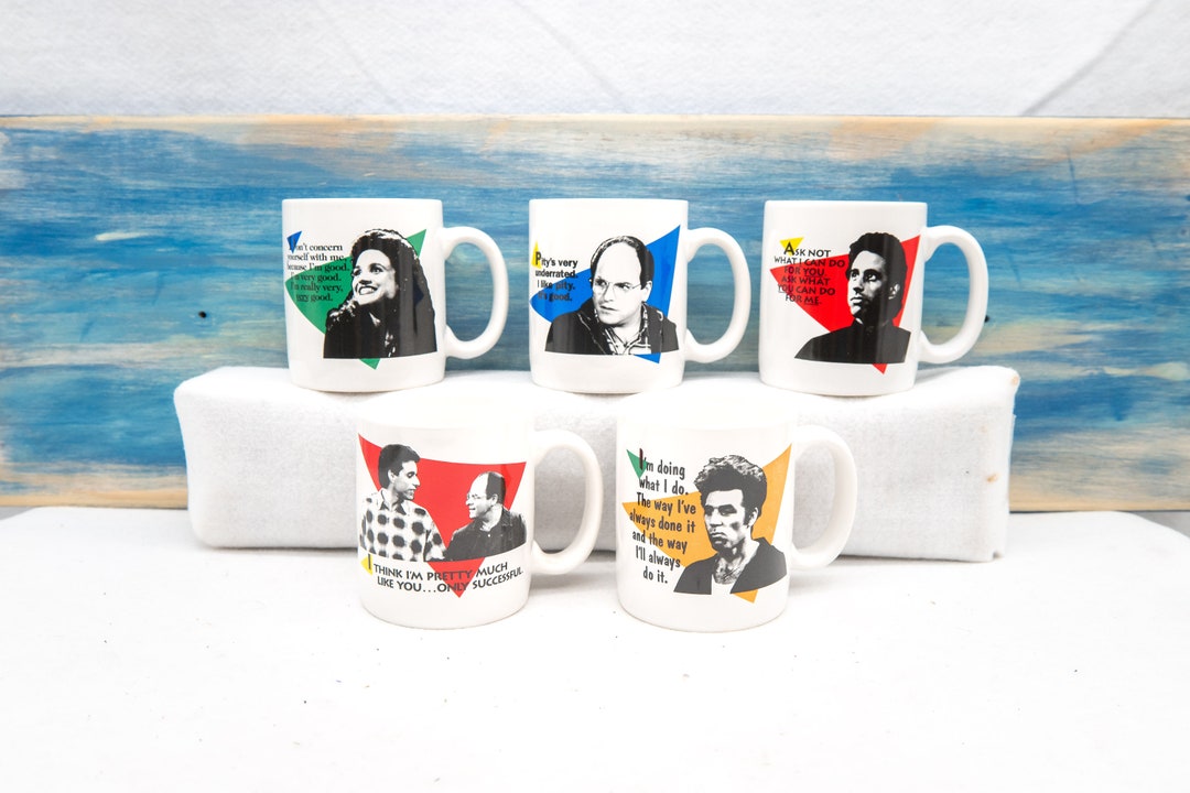 Vintage 1993 Seinfeld Coffee Mugs, © Castle Rock Entertainment, Rare ...