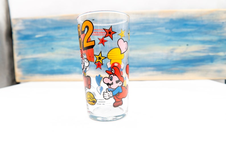 Vintage 1989 Super Mario 2 Nintendo Glass, Officially Licensed, SUPER ...