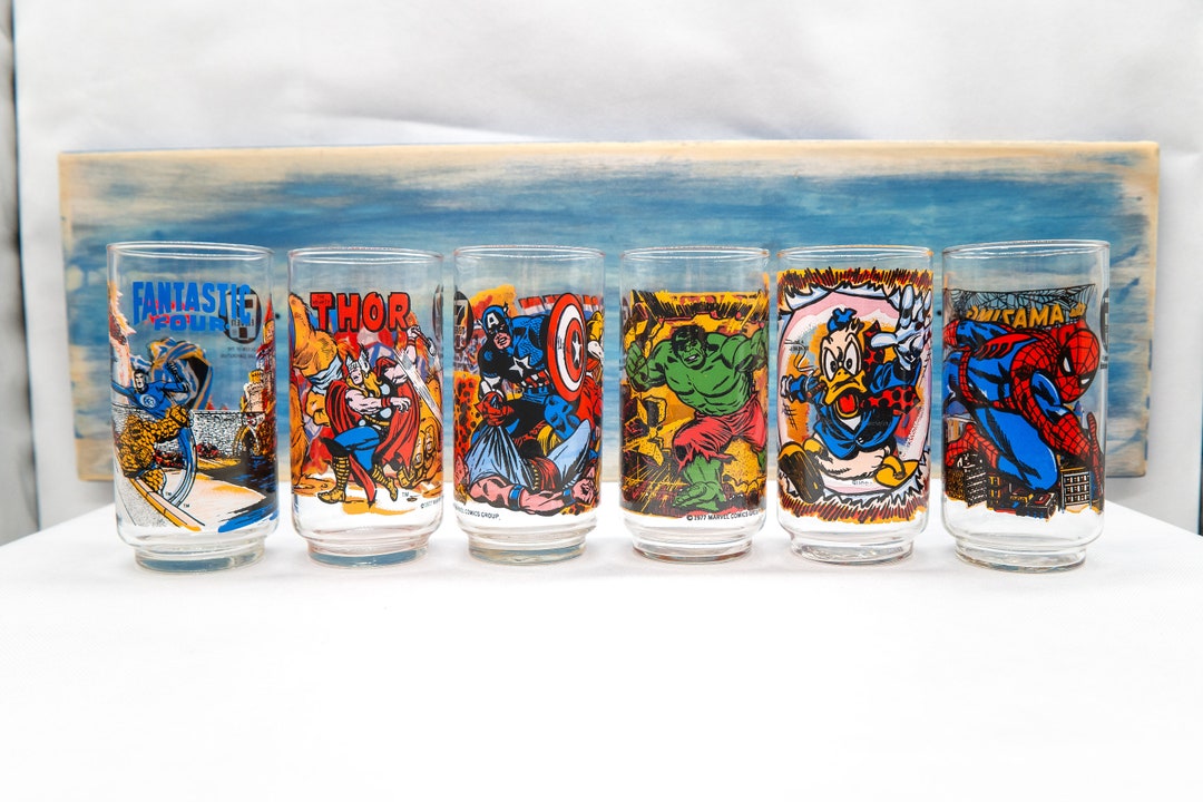 Vintage 1977 7-eleven Marvel Comics Superhero Glasses, RARE, FREE ...