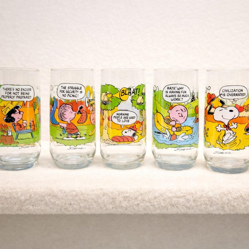 Vintage Glass Snoopys - Etsy