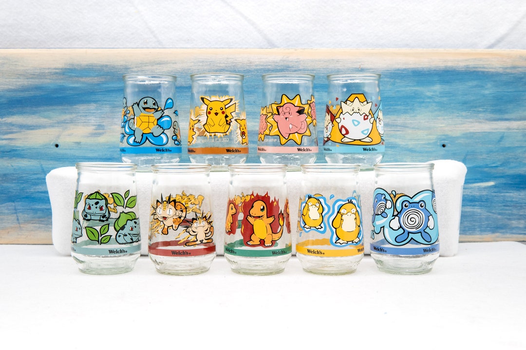 Vintage 1999 Pokémon Welch's Jelly Jars, Original Series 1 Pokemon Card ...