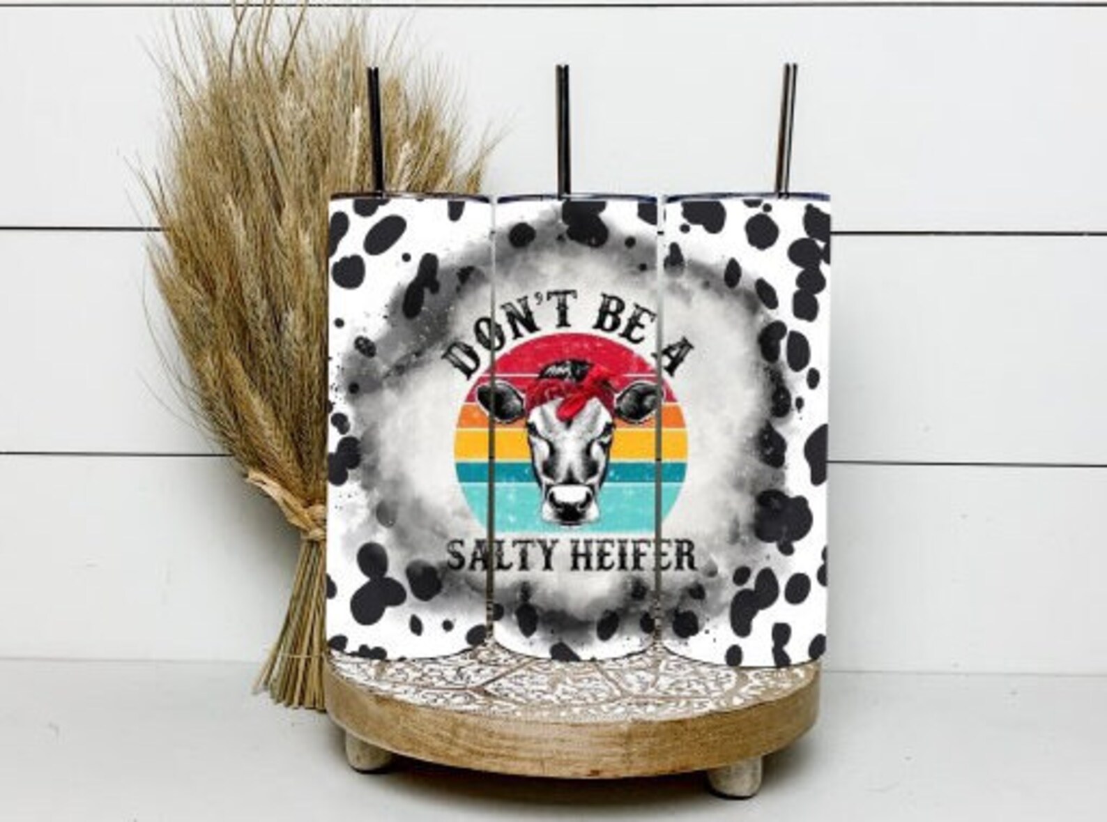 Don't Be a Salty Heifer/cow Print/adult Humor/funny Sublimation ...
