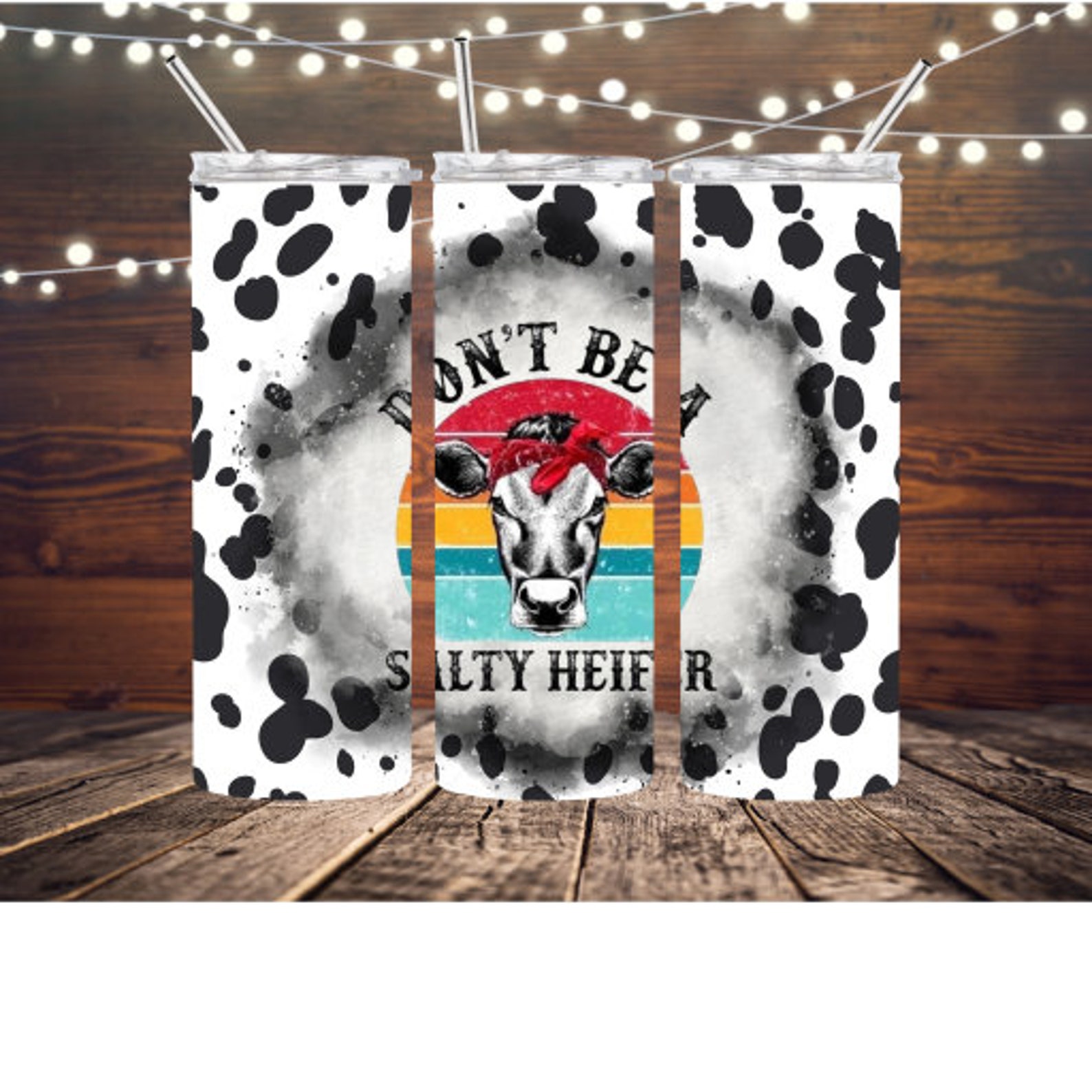 Don't Be a Salty Heifer/cow Print/adult Humor/funny Sublimation ...