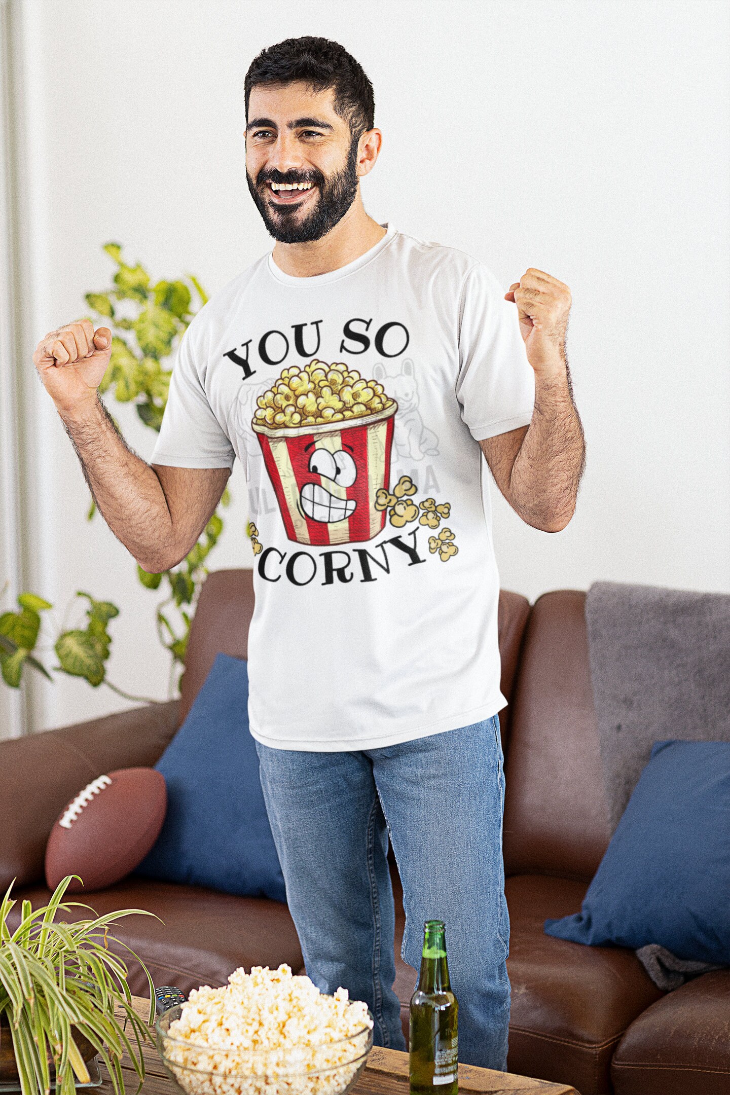 You so Corny / Pop Corn Humor / Movie Night / Kitchen Towel / Kitchen ...