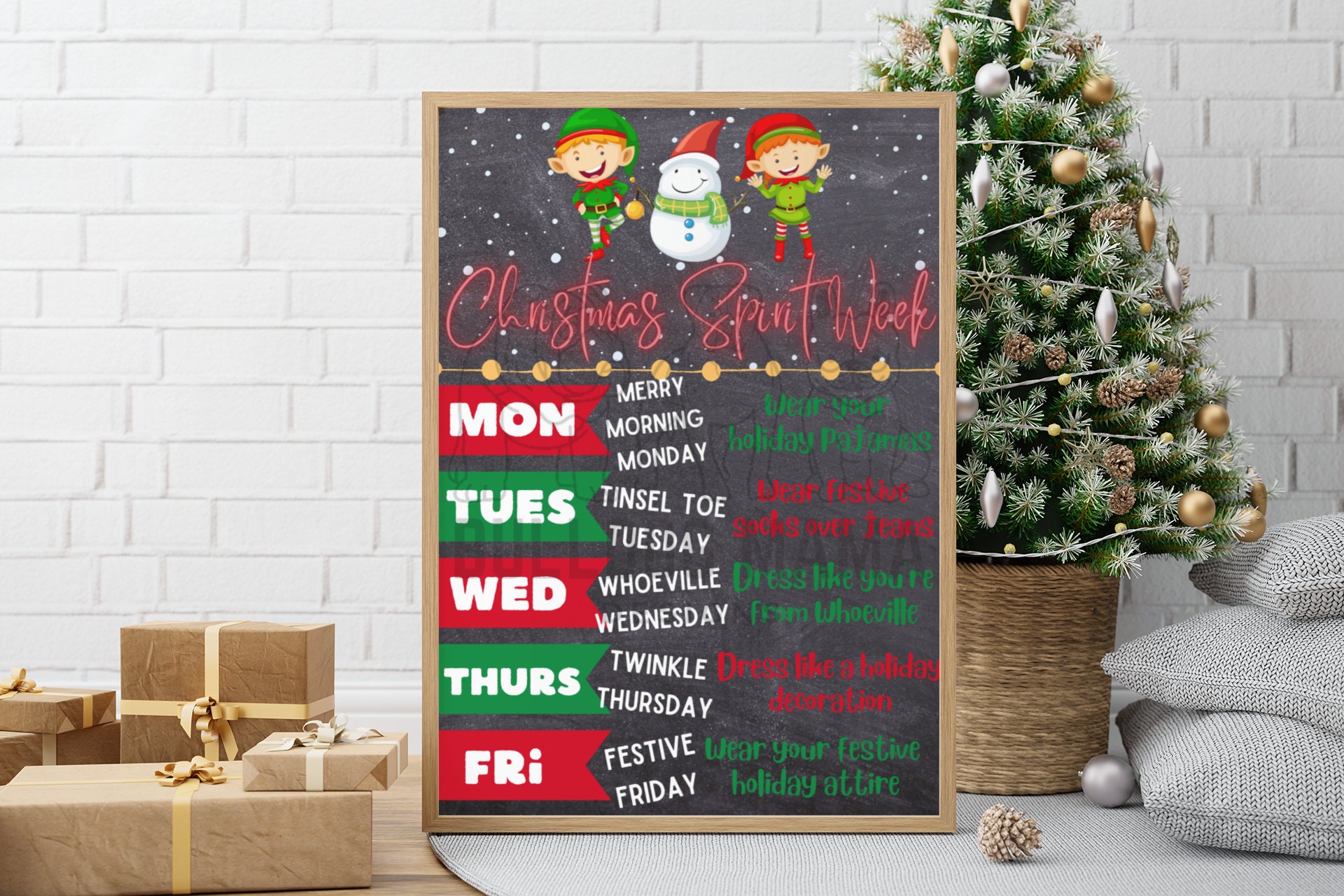 Christmas Spirit Week / Employee Appreciation / School Spirit Week ...