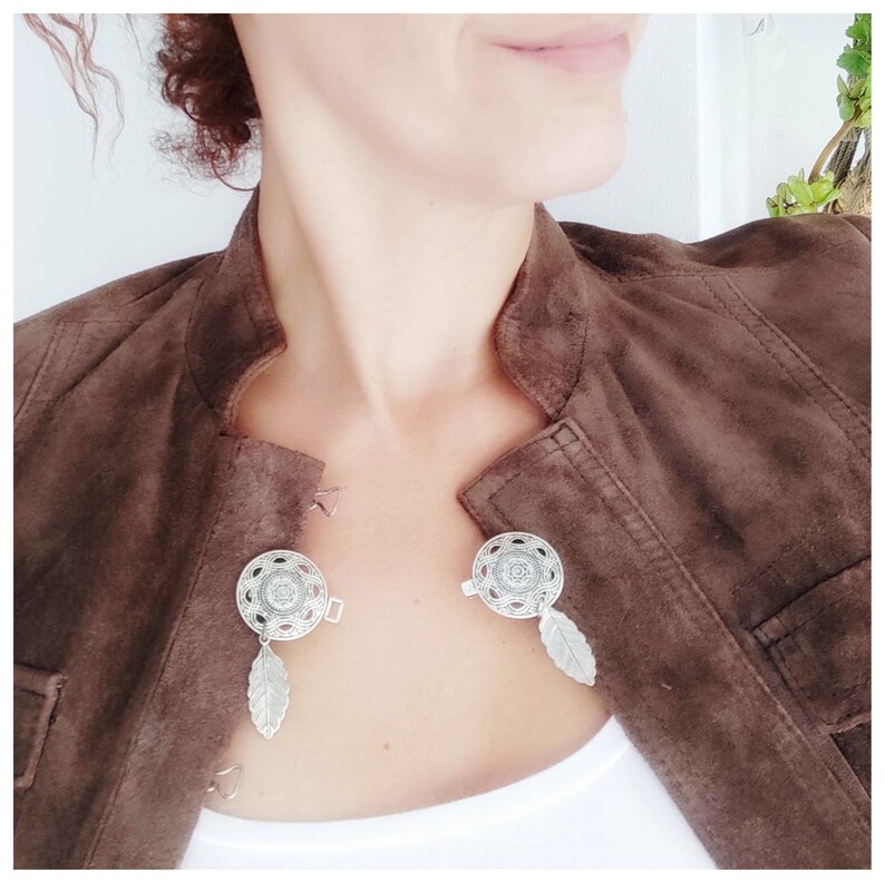 Sweater Clip Brooch Boho Clips for Cardigan Jacket Clasp - Etsy