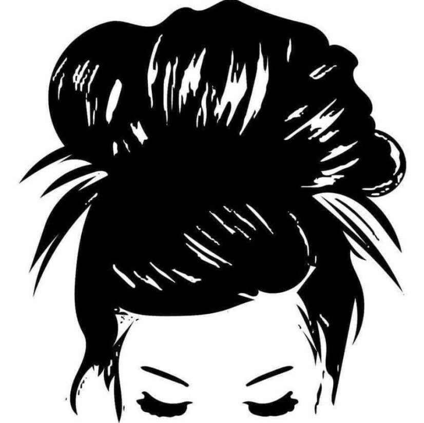 Paper & Party Supplies Stickers, Labels & Tags Paper Messy Bun decal ...