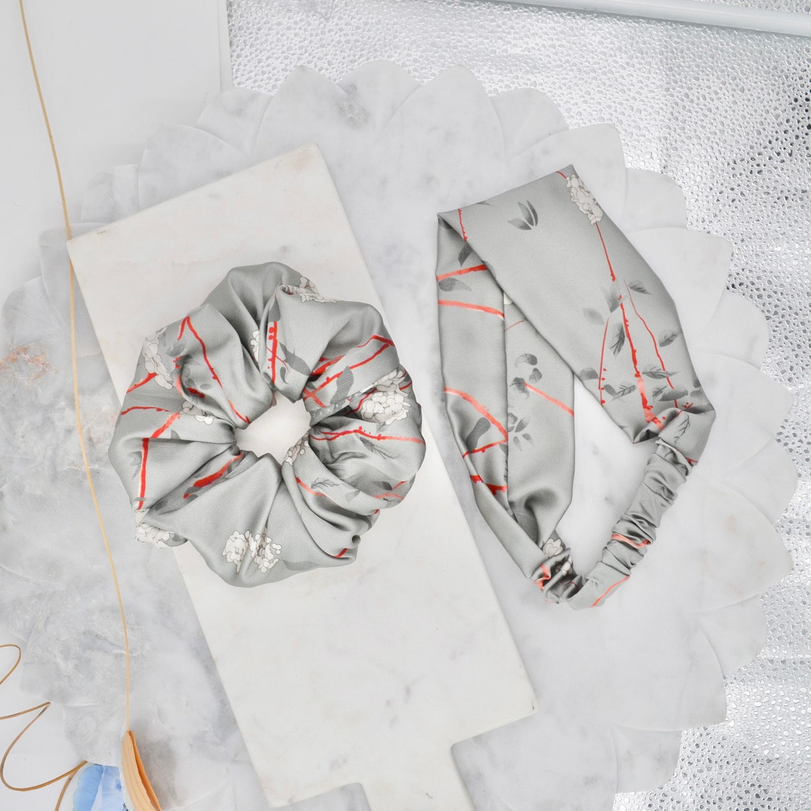 Scrunchies aus reiner Seide Weiche Seidenhaarkrawatte Seiden scrunchies ...