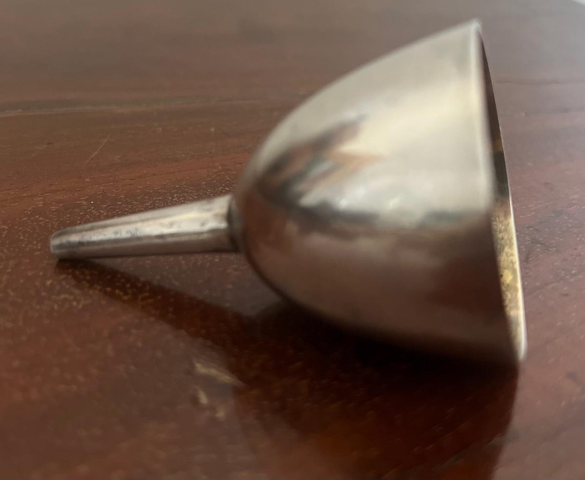 Charming Silver Funnel With Gilt Interior - Etsy