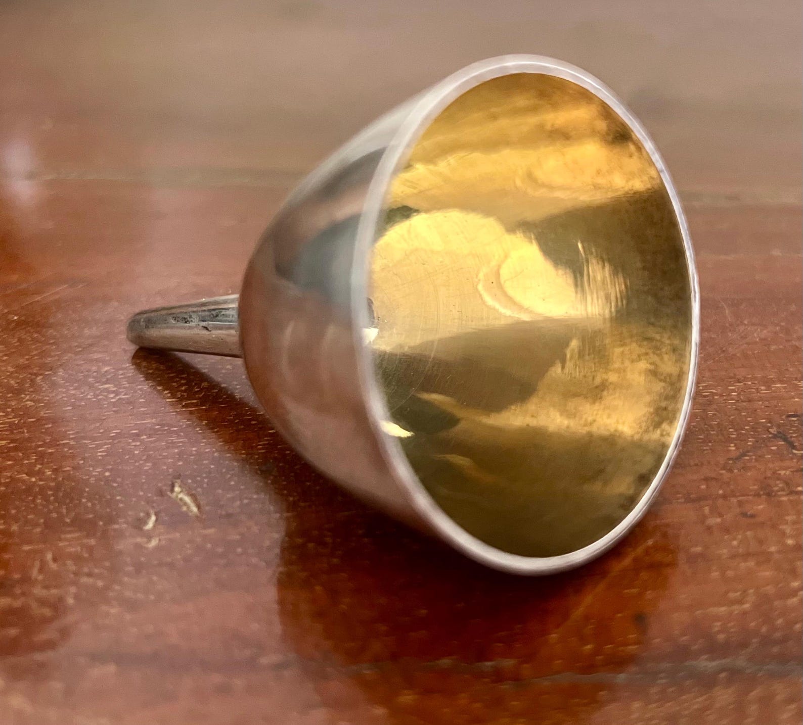 Charming Silver Funnel With Gilt Interior - Etsy
