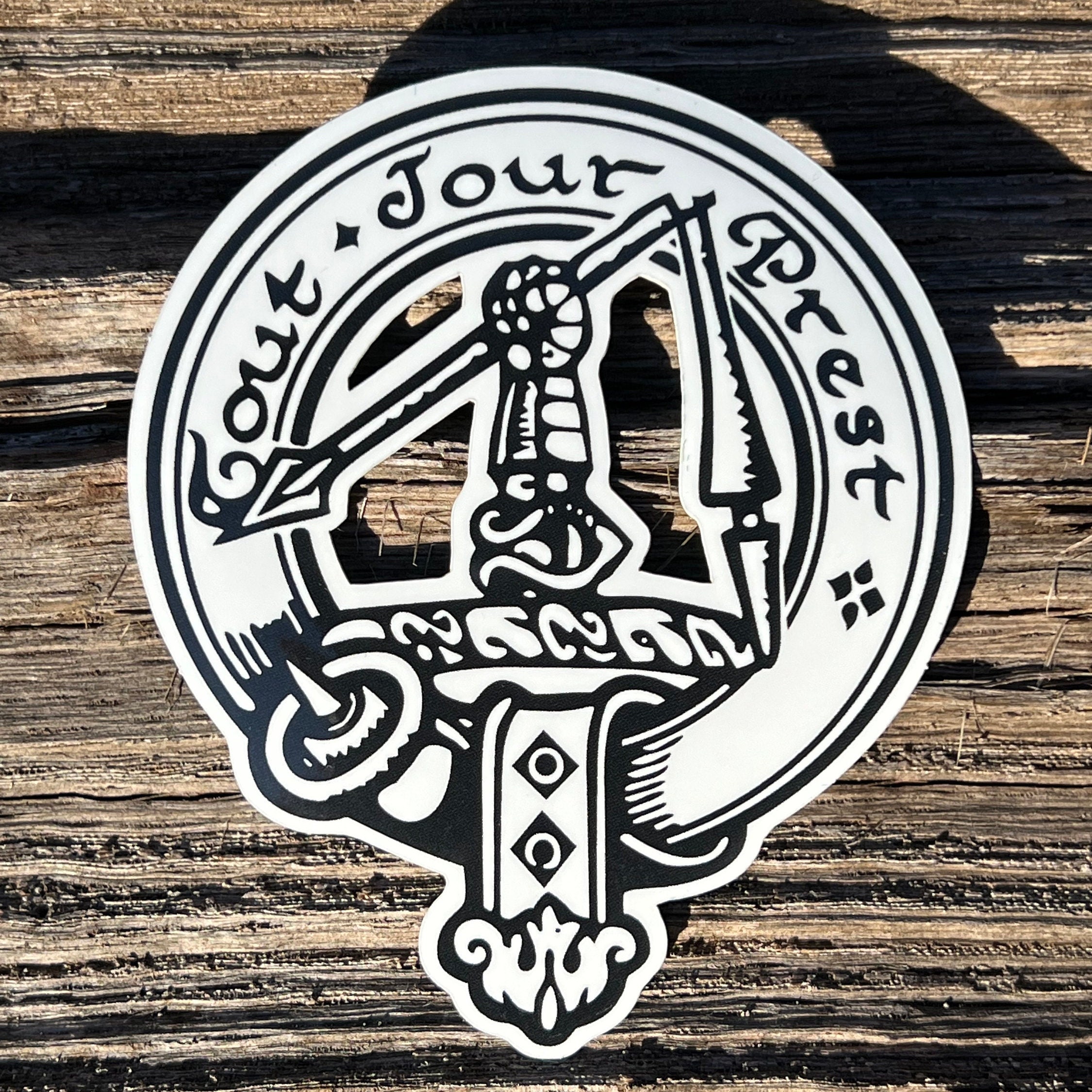 Clan Carmichael Crest Badge Sticker - TOUT JOUR PREST - (ships ...