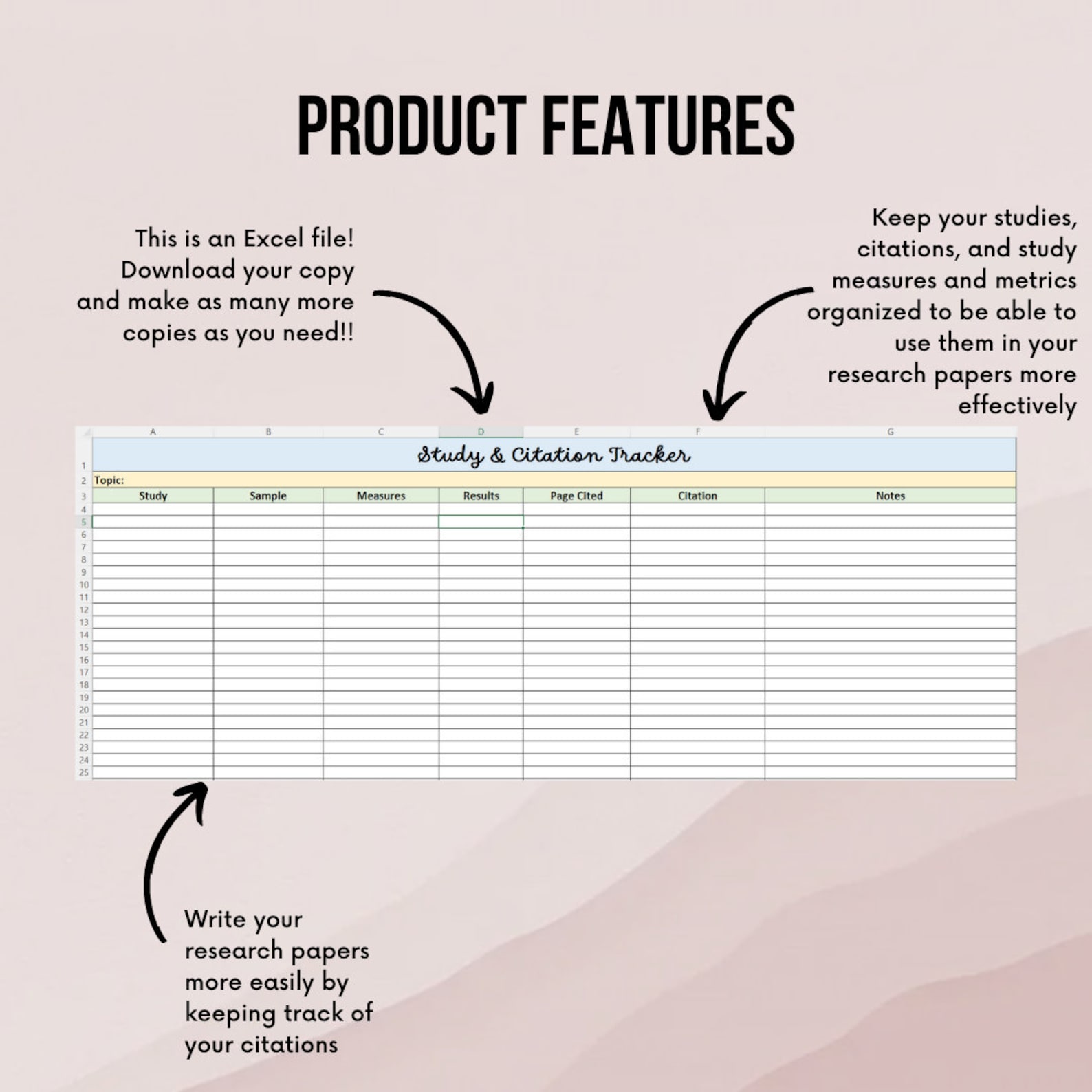 Research Paper Tracker: Literature Review Excel Template (digital ...