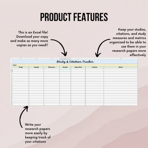 Research Paper Tracker: Literature Review Excel Template (digital ...