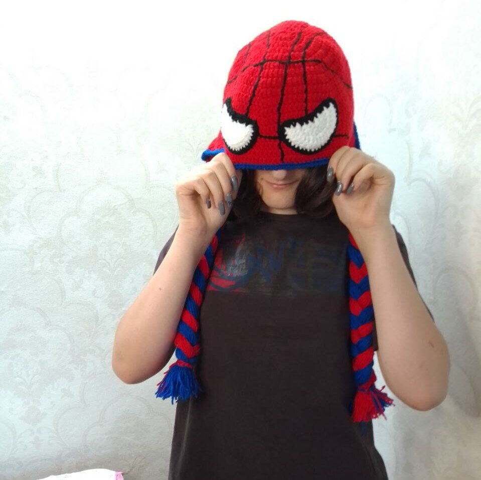 May Parker Spiderverse Spider Girl Crochet Hat - Etsy