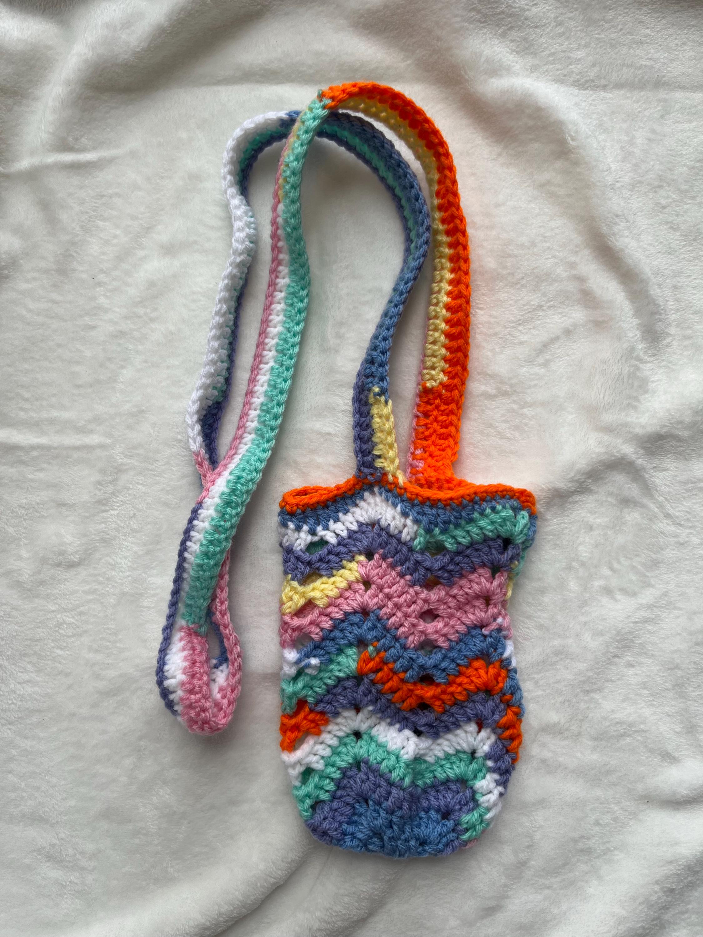 Crochet Crossbody Water Bottle Holder - Etsy