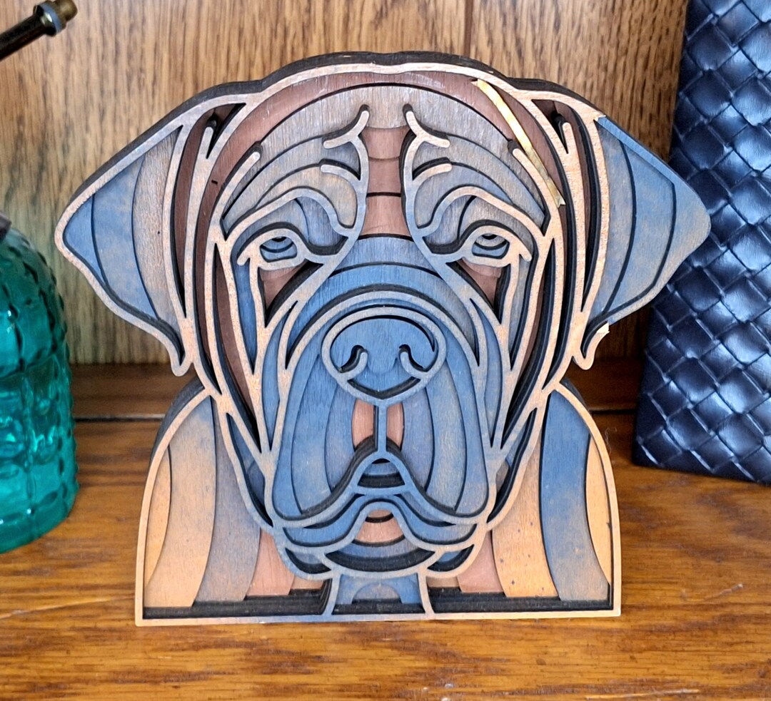 Boerboel Mandala Shelf Sitter Home Decor for Dog Lovers Gift or ...