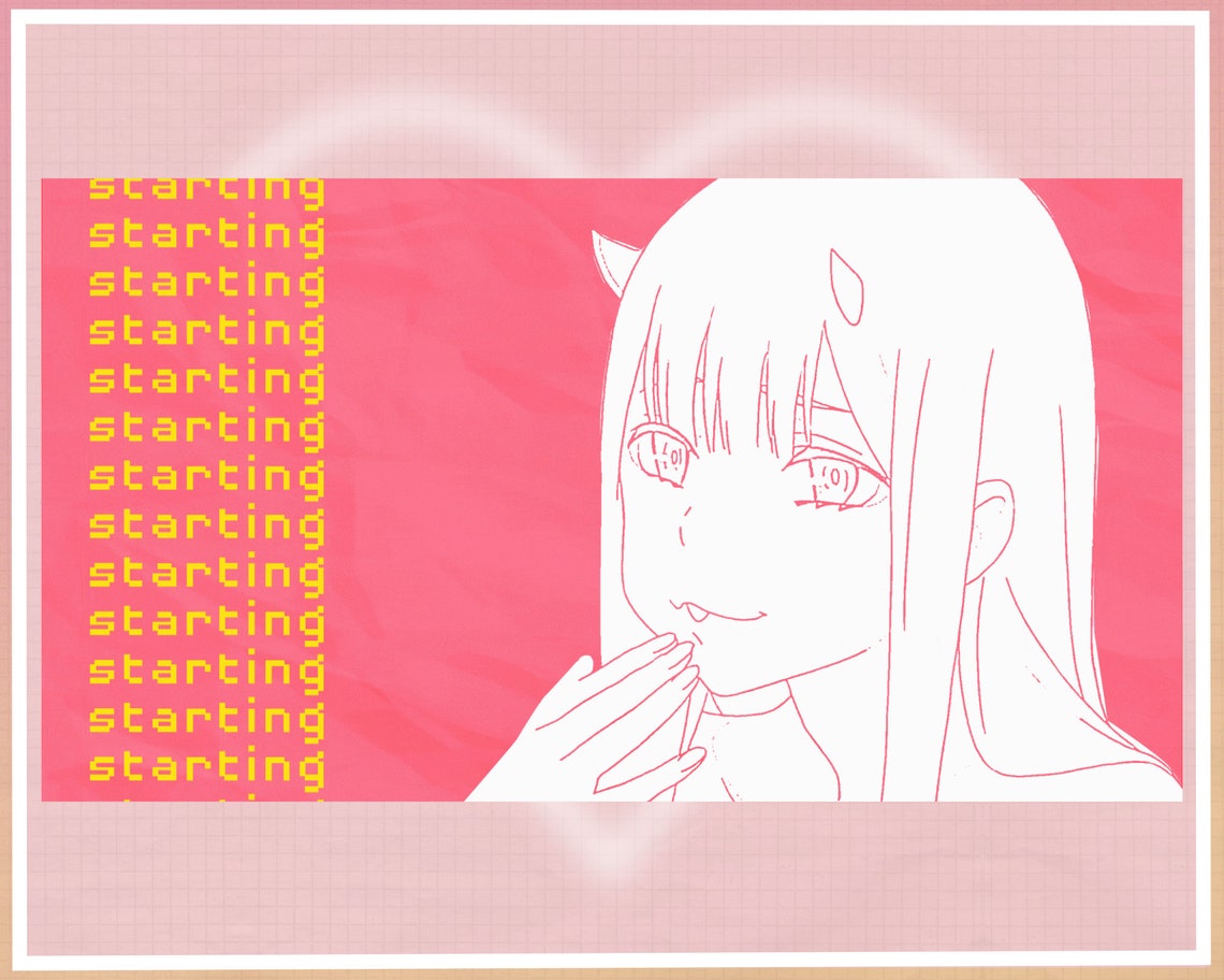 Pink Anime Aesthetic Banner Pack 4 Animated Banners for Twitch Overlays ...