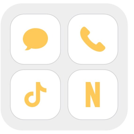 45 Simple Yellow App Icon Pack IOS 14 Pretty Aesthetic | Etsy