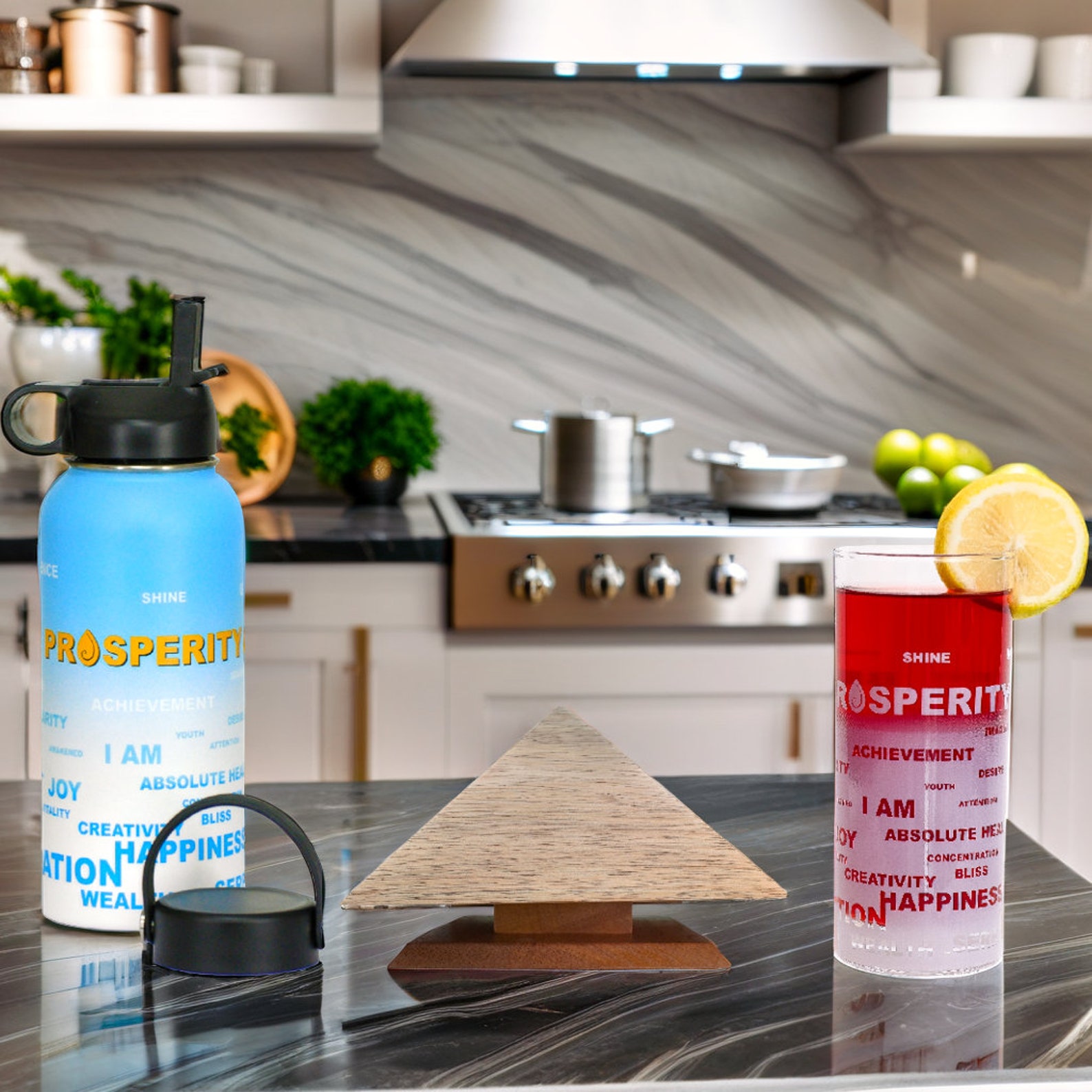 Prosperity Positive Daily Affirmations Water Bottle | Mental Health ...