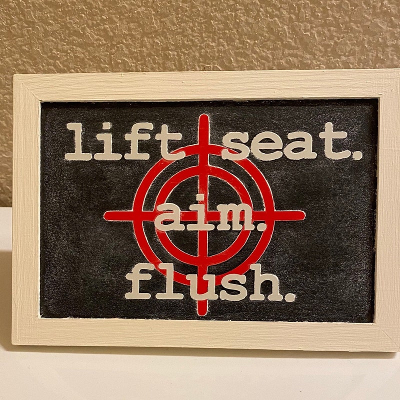 Lift the Toilet Seat Sign - Etsy