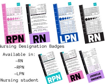 Nurse Badge Cards | Etsy