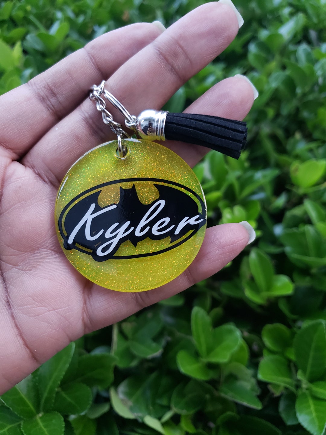 Super-hero Inspired Personalized Keychain With Tassel - Etsy