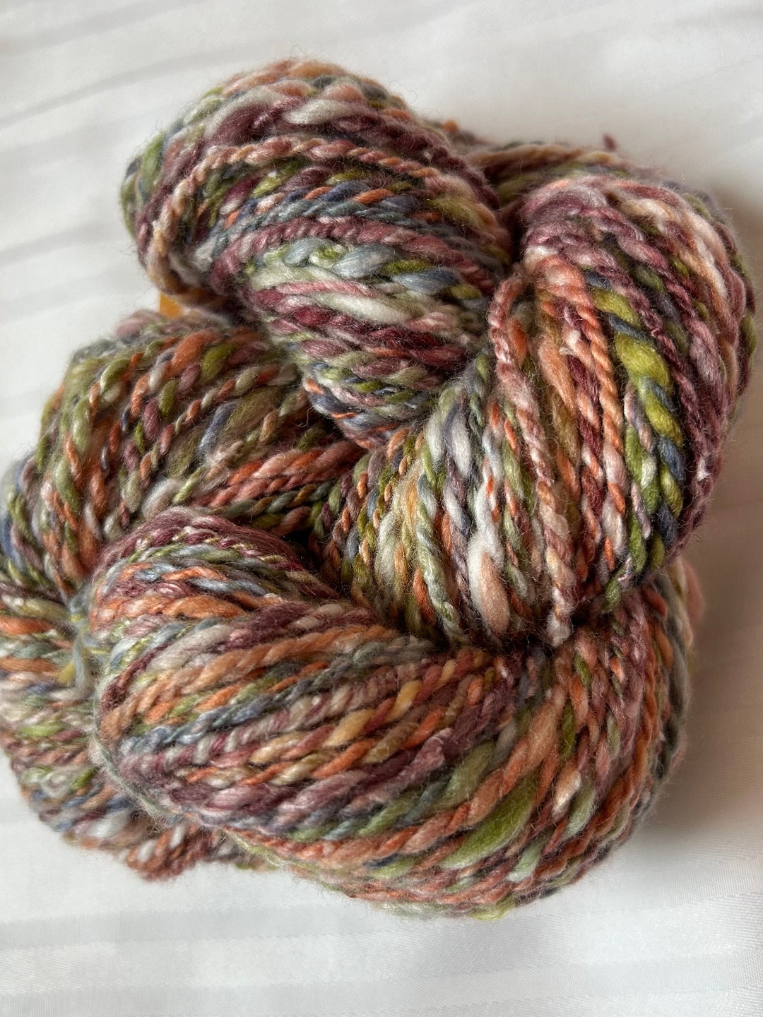 Handspun Tweed Bulky Textured Southamerican/viscose Blend Tweed 2ply ...