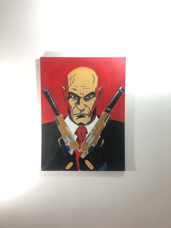 Hitman painting | Etsy