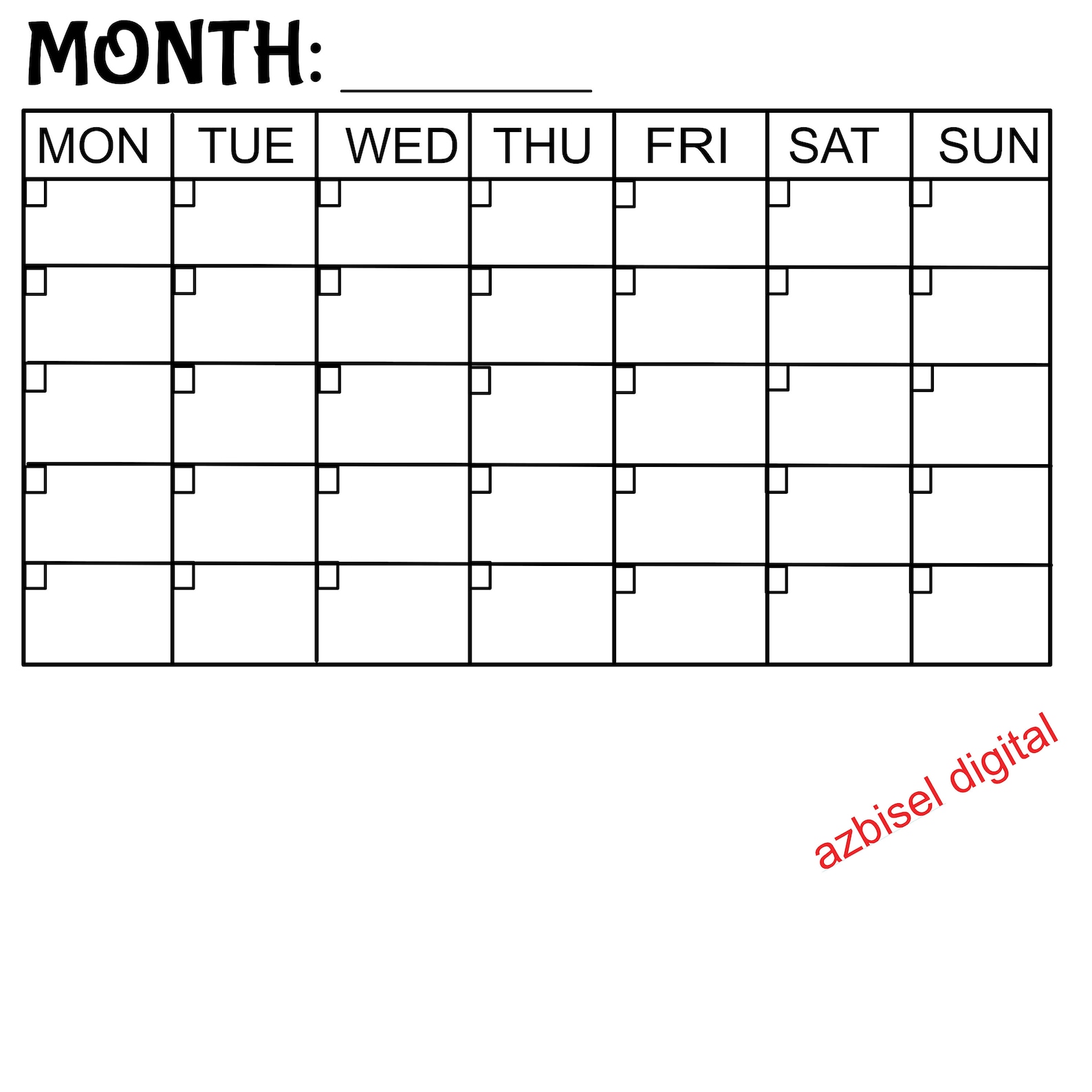Calendar SVG File, Weekly Planner Template Svg, Calendar Svg. Vector ...