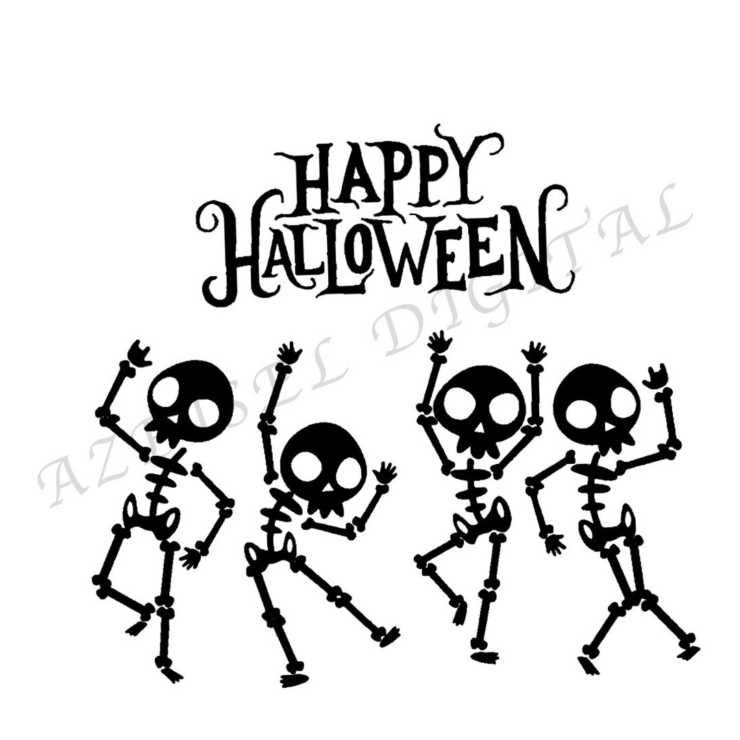 Happy Halloween Skeleton SVG File, Funny Halloween SVG File - Etsy