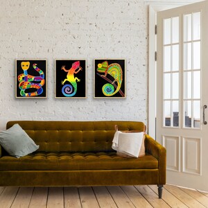 Folk Art Animals, Colorful Folk Art Painting Prints, Maximalist Wall ...