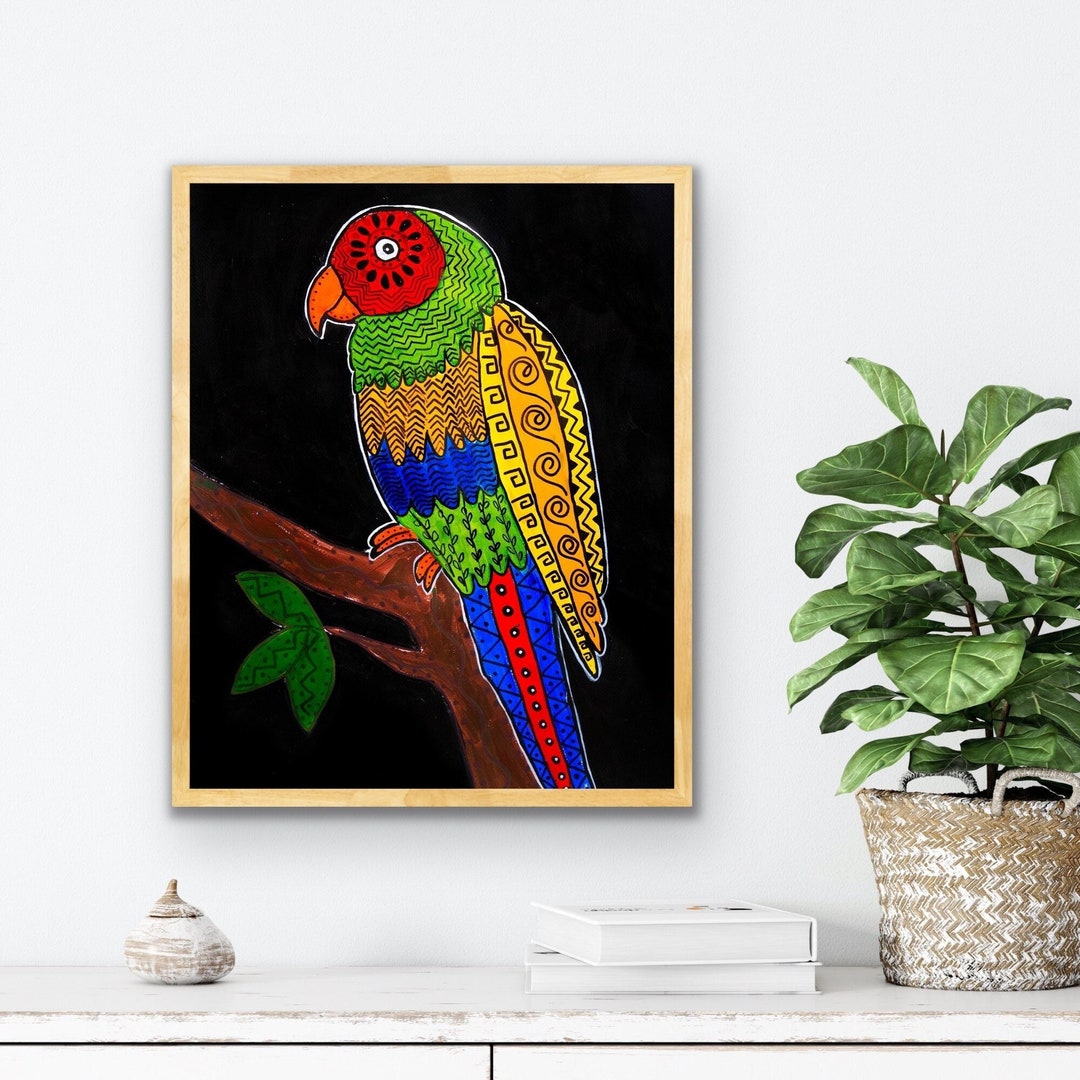 Macaw Print, Colorful Tropical Wall Art, Colorful Boho Wall Art ...