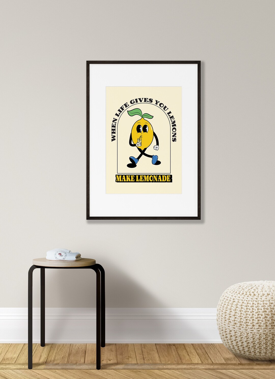 When Life Gives You Lemons Retro Wall Print, Trendy Wall Print, Digital ...