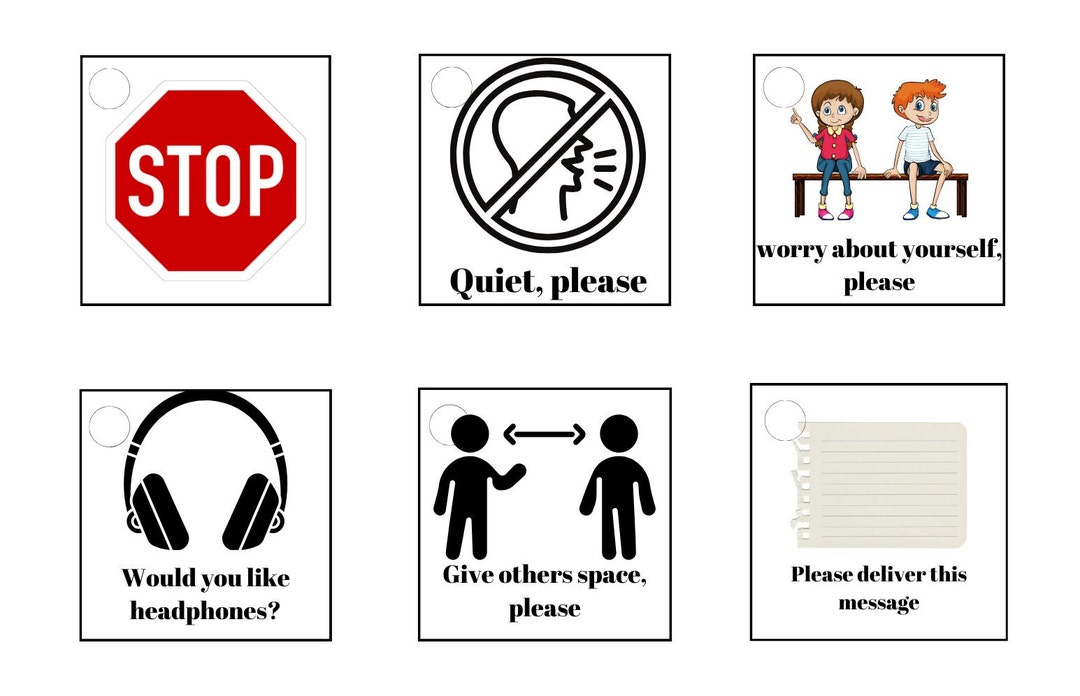 Teacher Visuals for Lanyard Special Education PRINTABLE - Etsy