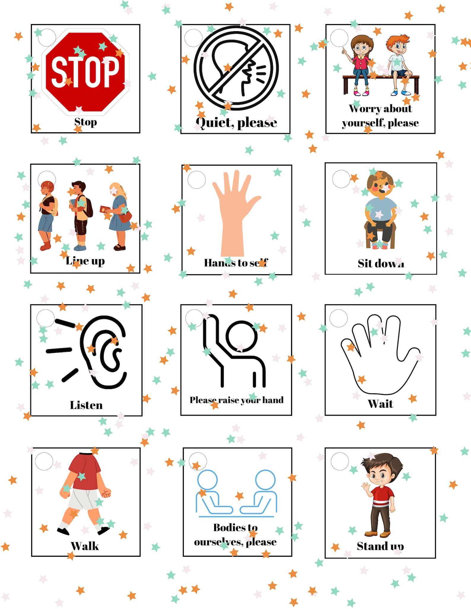 Lower Elementary Teacher Visuals for Lanyard - PRINTABLE - Etsy