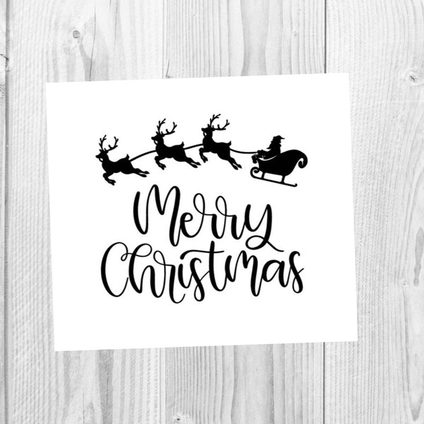 Santa Sleigh Decal - Etsy