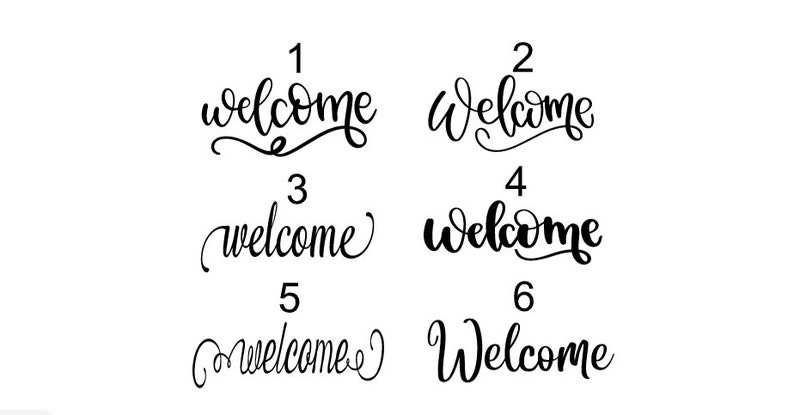 Welcome Door Decal Entry Door Decal Welcome Sticker Door - Etsy