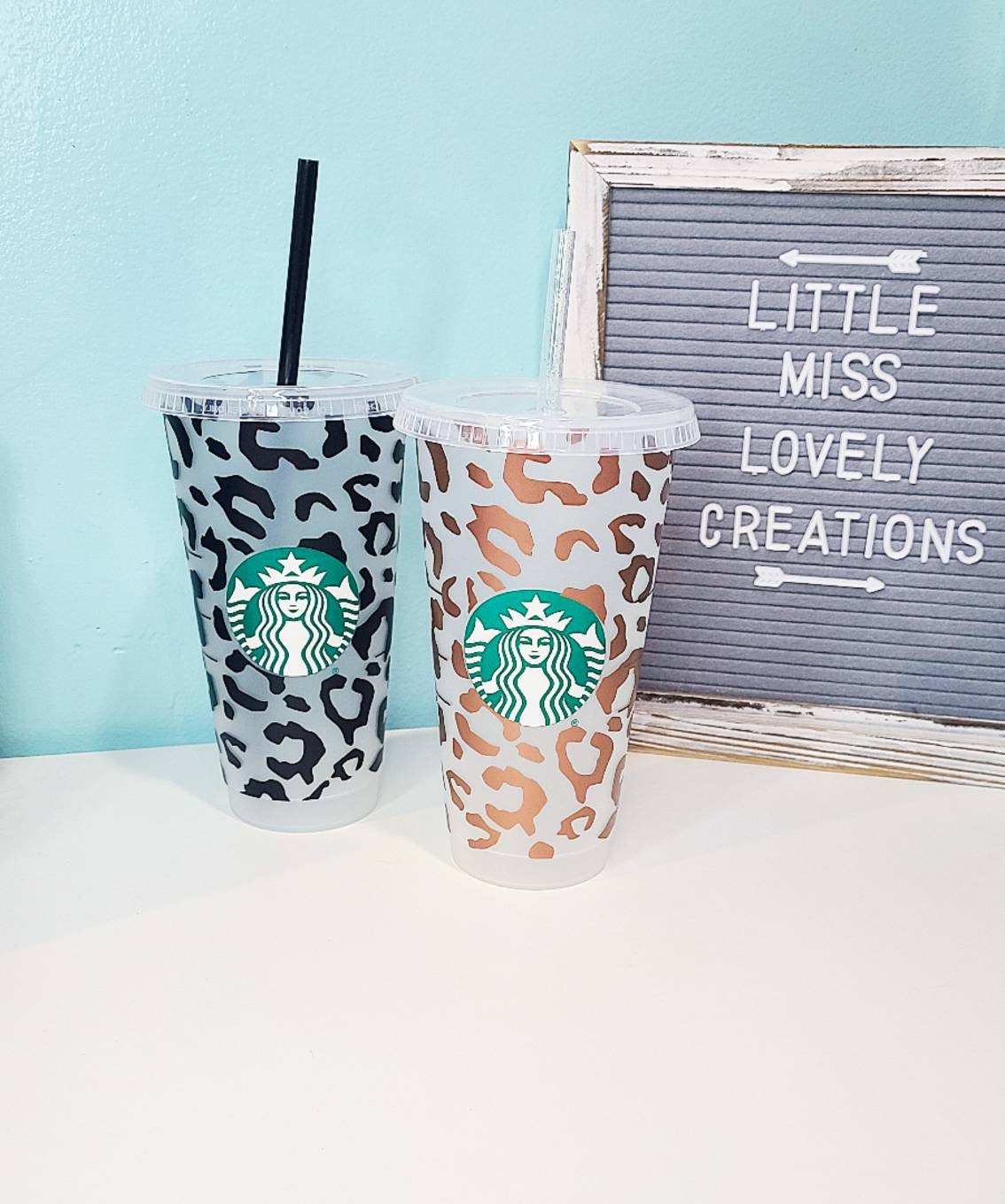 Leopard Print Starbucks Cold Cup Leopard Print Tumbler - Etsy