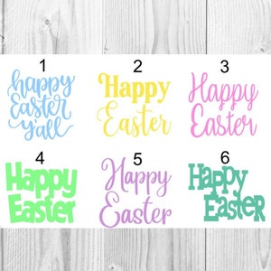Happy Easter Vinyl Decal Easter Decal Happy Easter Label Happy Easter ...