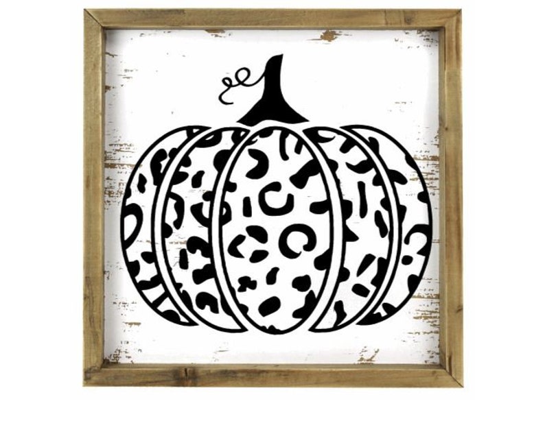 Leopard Print Pumpkin Vinyl Decal Pumpkin Decal Fall - Etsy