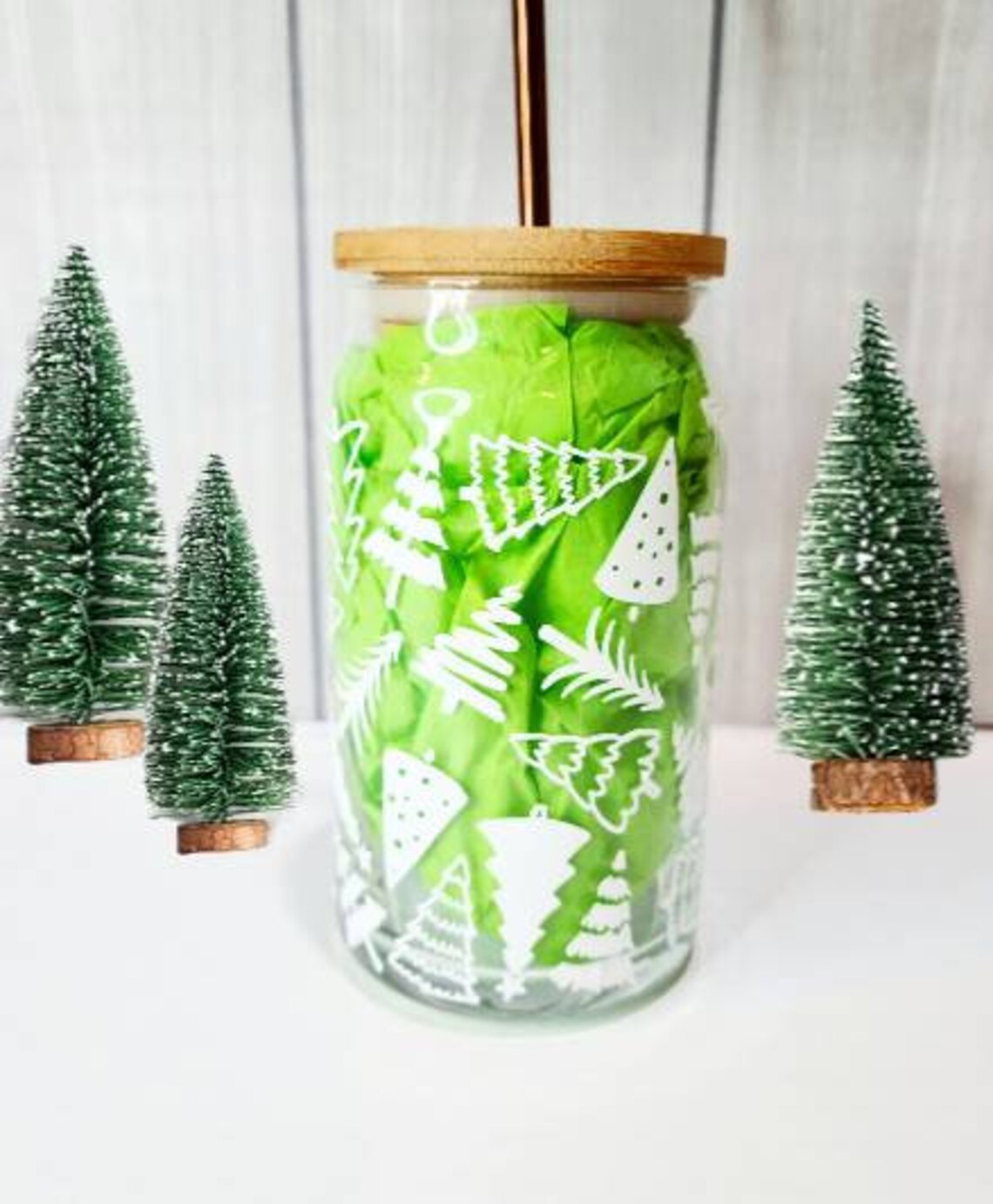 Christmas Tree Beer Can Glass Christmas Tree Coffee Glass - Etsy