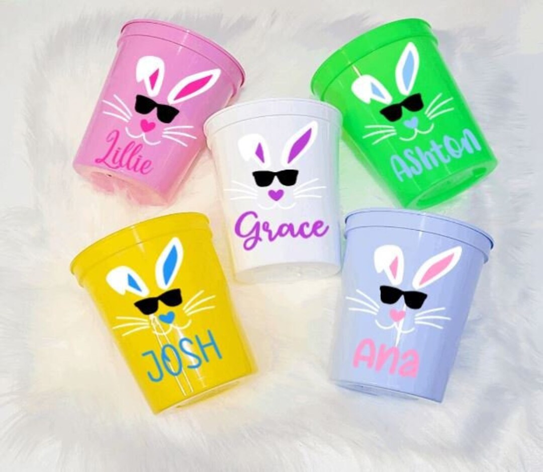 Personalized Hip Easter Bunny Party Cups Kids Easter Cup Kids Easter ...